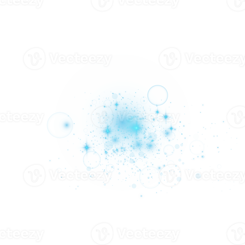 Blue glitter wave abstract illustration. Blue star dust trail sparkling particles isolated ...