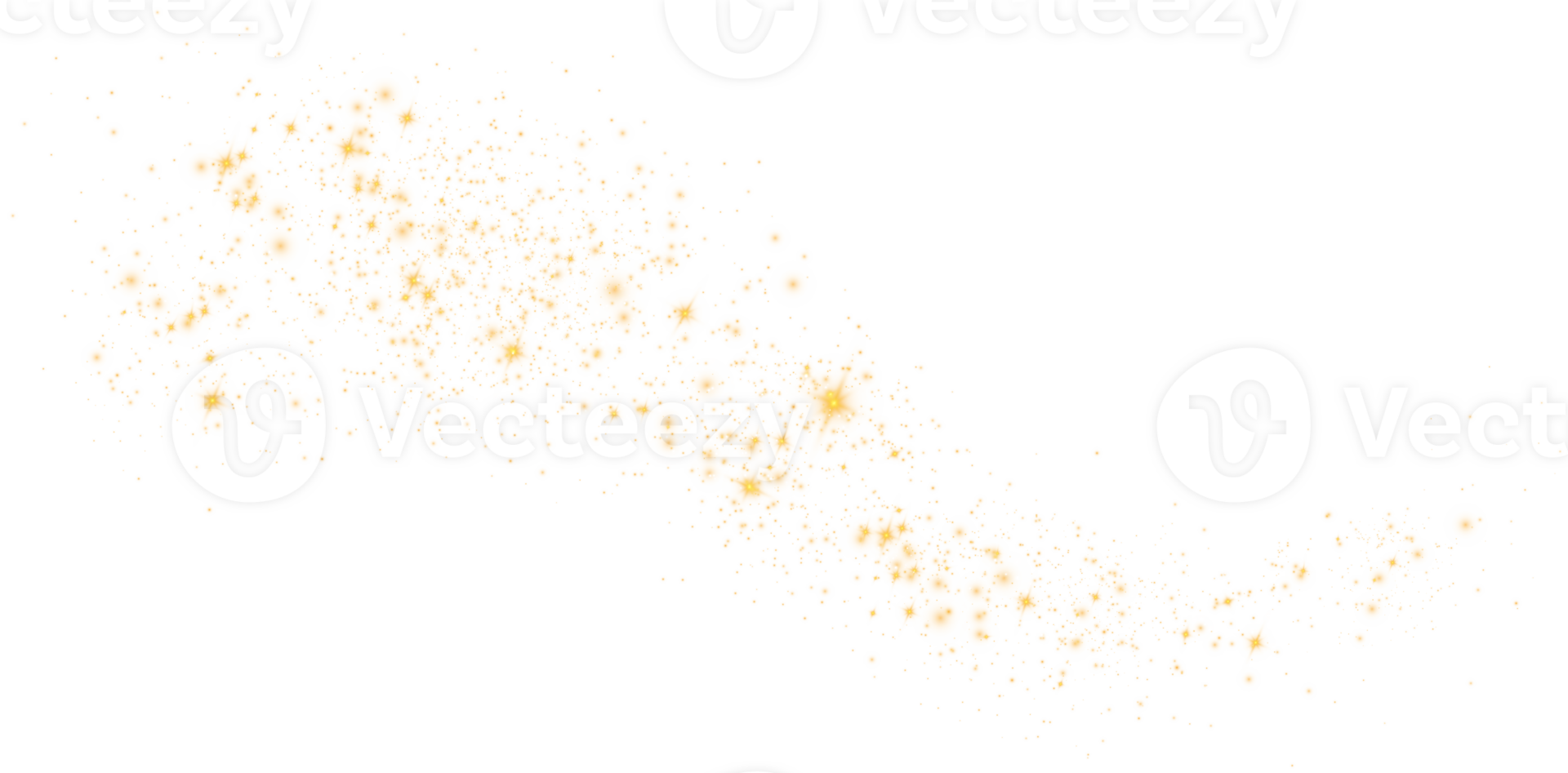 Golden glitter wave abstract illustration. Golden star dust trail sparkling particles isolated ...