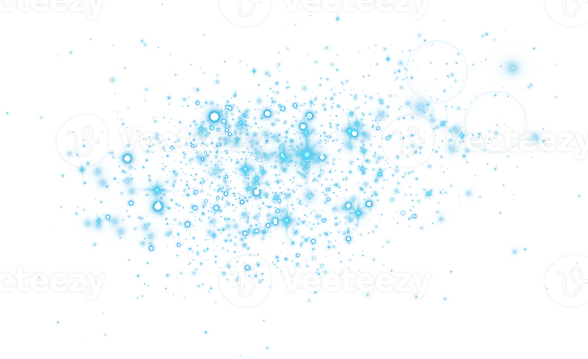 Blue glitter wave abstract illustration. Blue star dust trail sparkling particles isolated ...