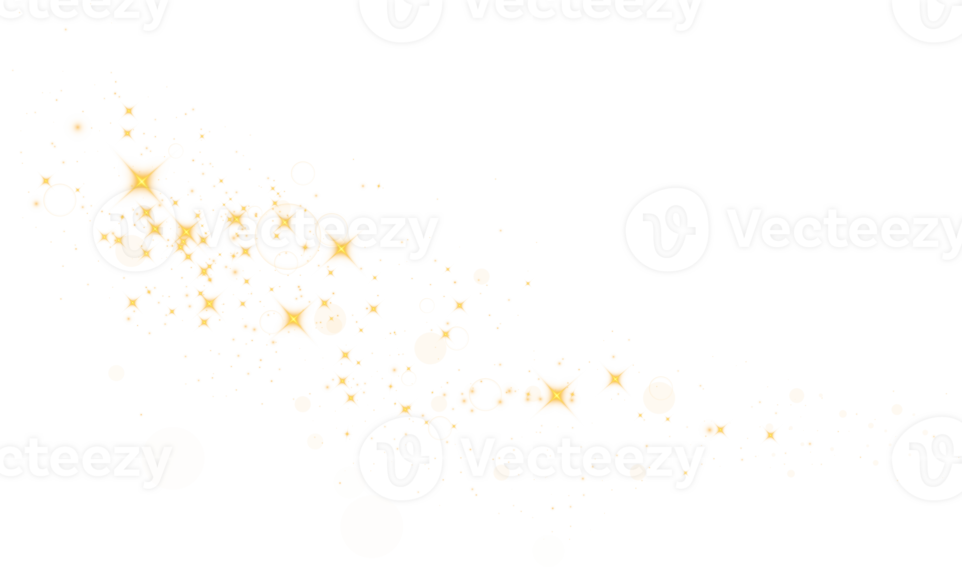 Golden glitter wave abstract illustration. Golden star dust trail sparkling particles isolated ...