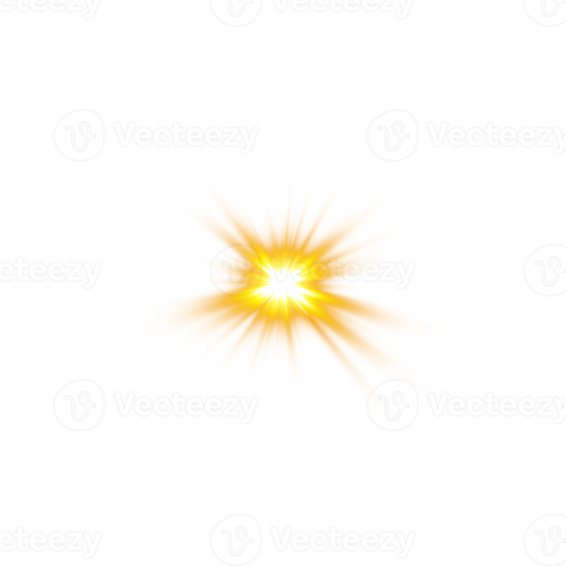 Golden glowing lights effects isolated. Solar flare with beams and spotlight. Glow effect ...