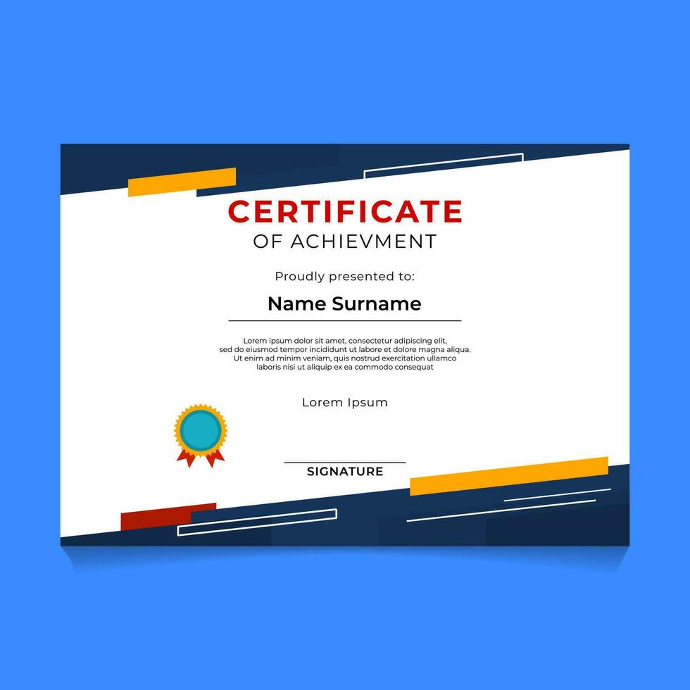 Abstract Geometric Certificate Template Design 23451098 Vector Art At