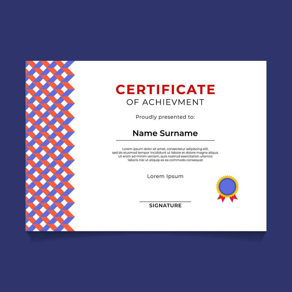 Abstract Geometric Certificate Template Design 23451104 Vector Art At