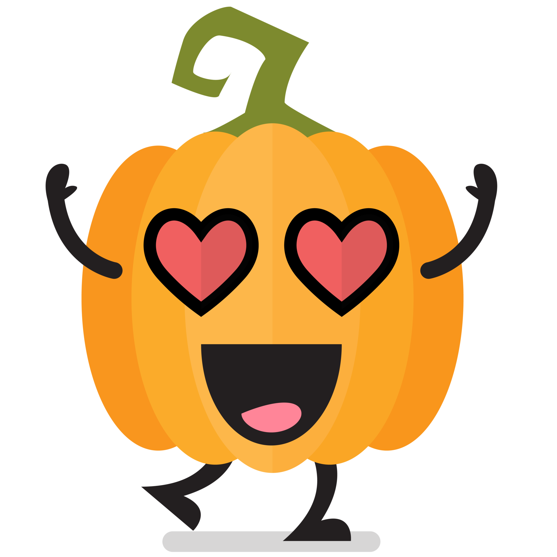 In love Halloween pumpkin emoji 23454874 PNG