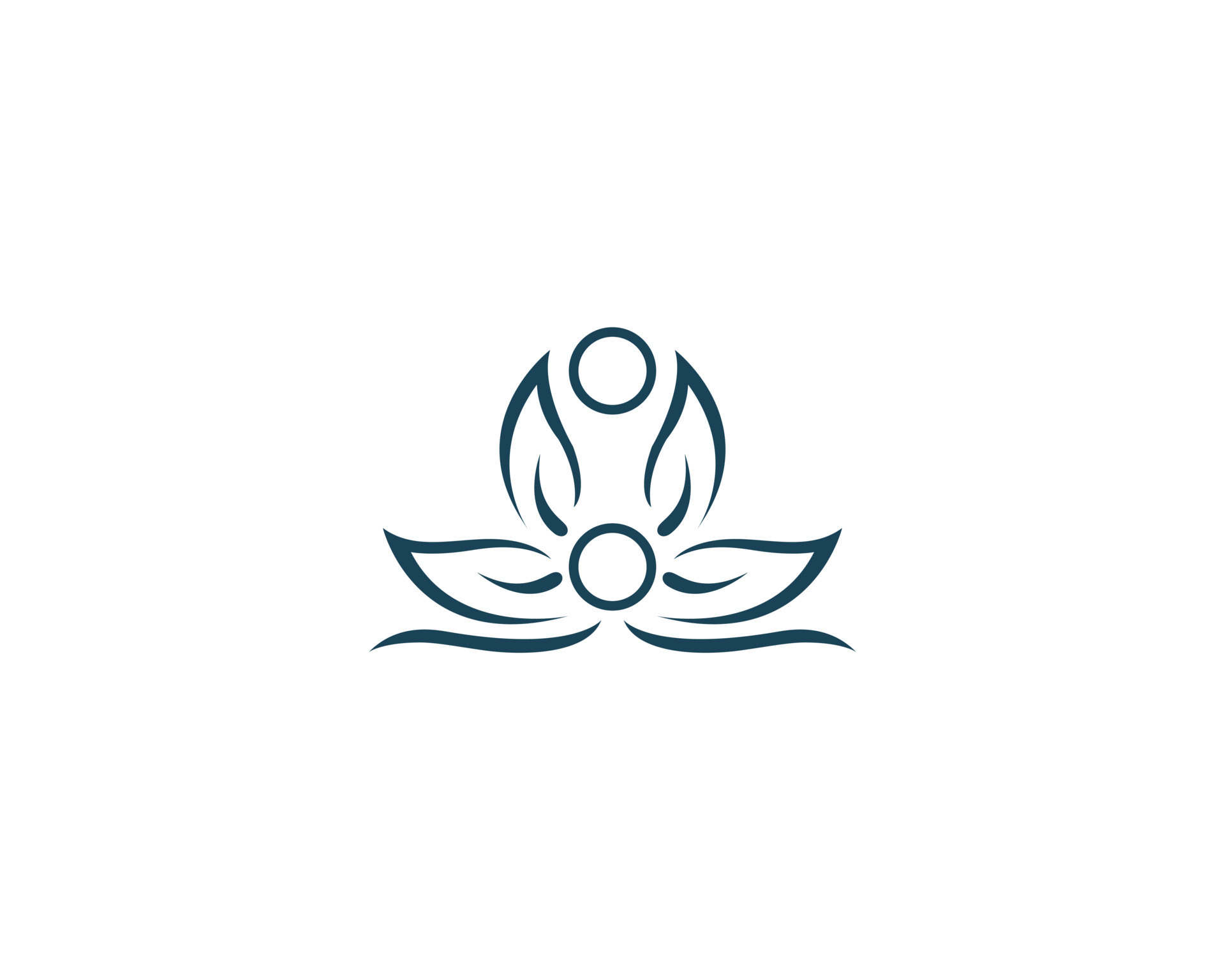Lotus Flower Body Massage Logo Design With Spa Centre Modern Vector Template 23454907 Vector