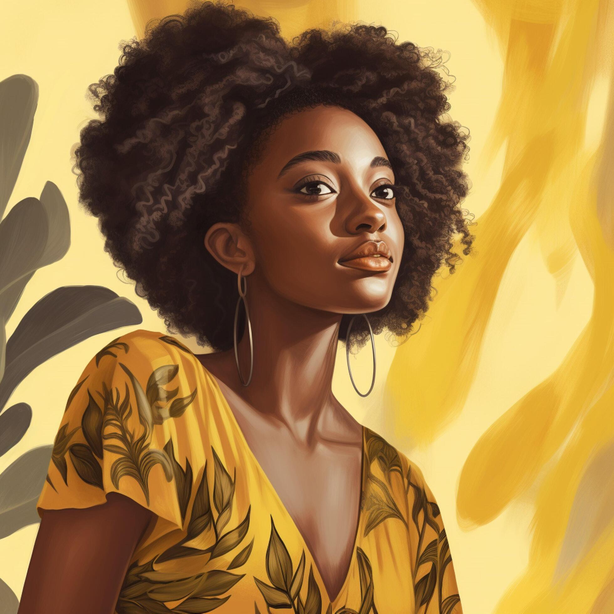 A portrait of a young black women Ai generated 23457552 Stock Photo at ... A portrait of a young black women Ai generated 23457552 Stock Photo at ...