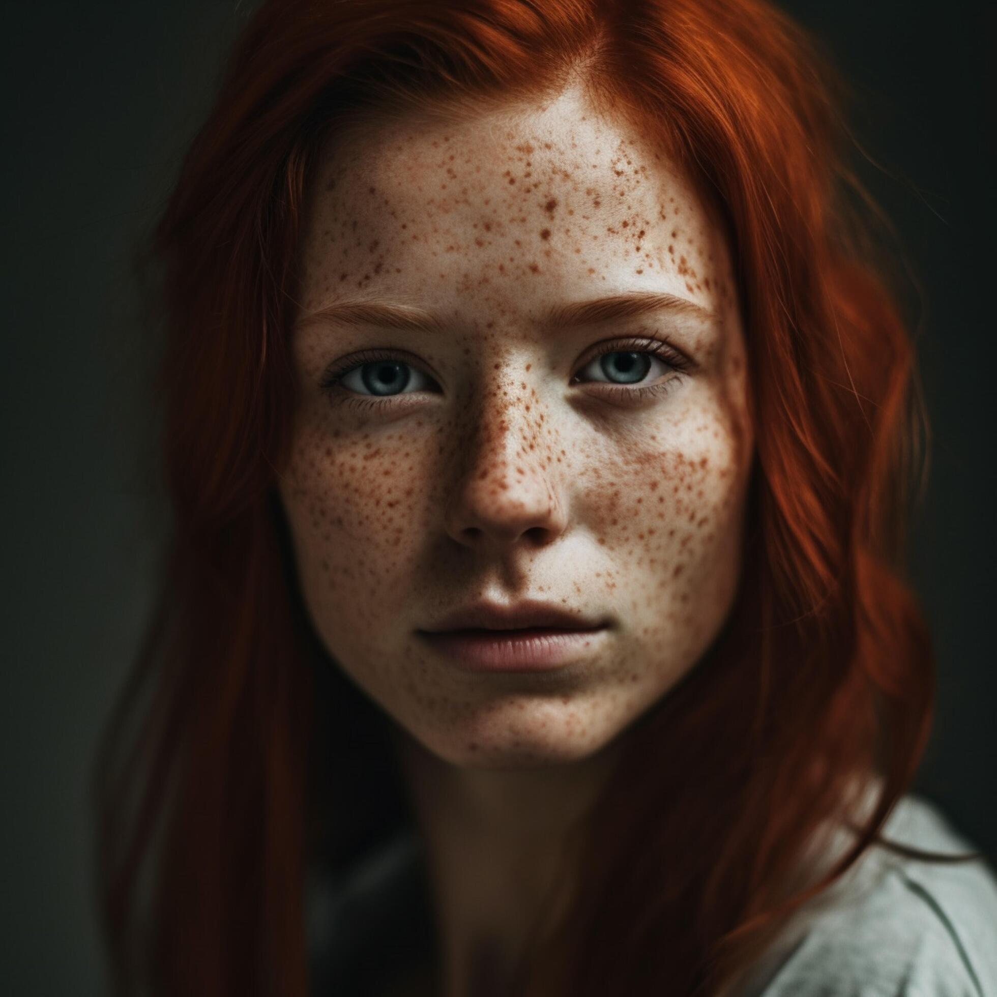 A women with redhead and freckles 23457620 Stock Photo at Vecteezy