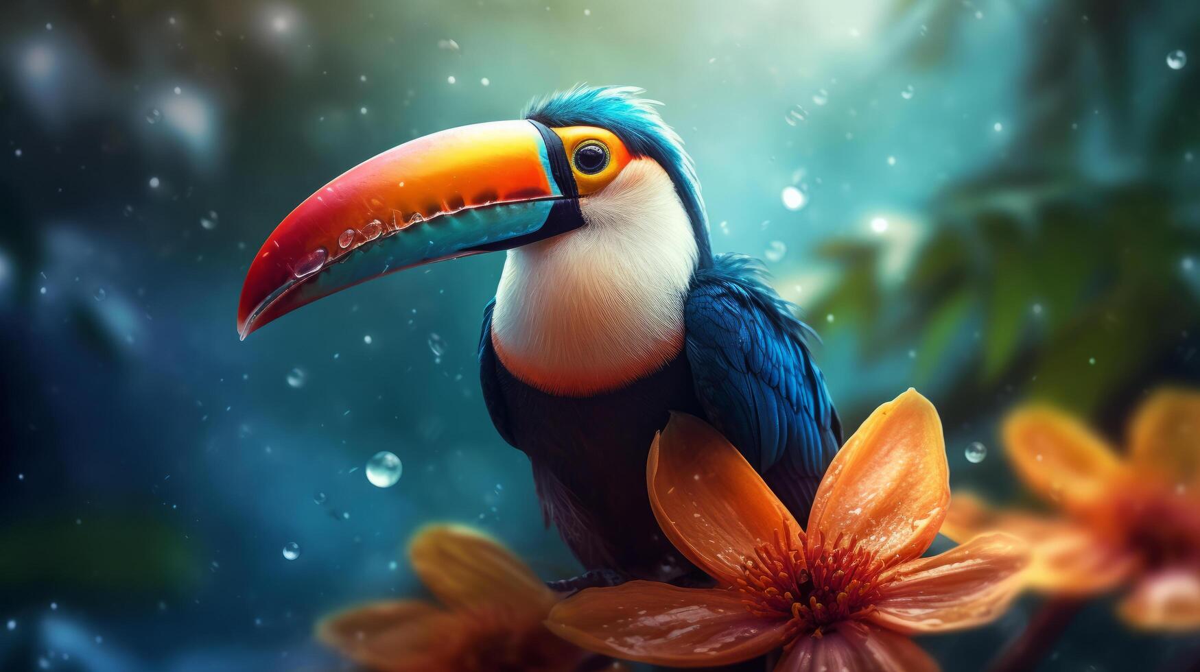 Toucan magic background. Illustration 23459933 Stock Photo at Vecteezy