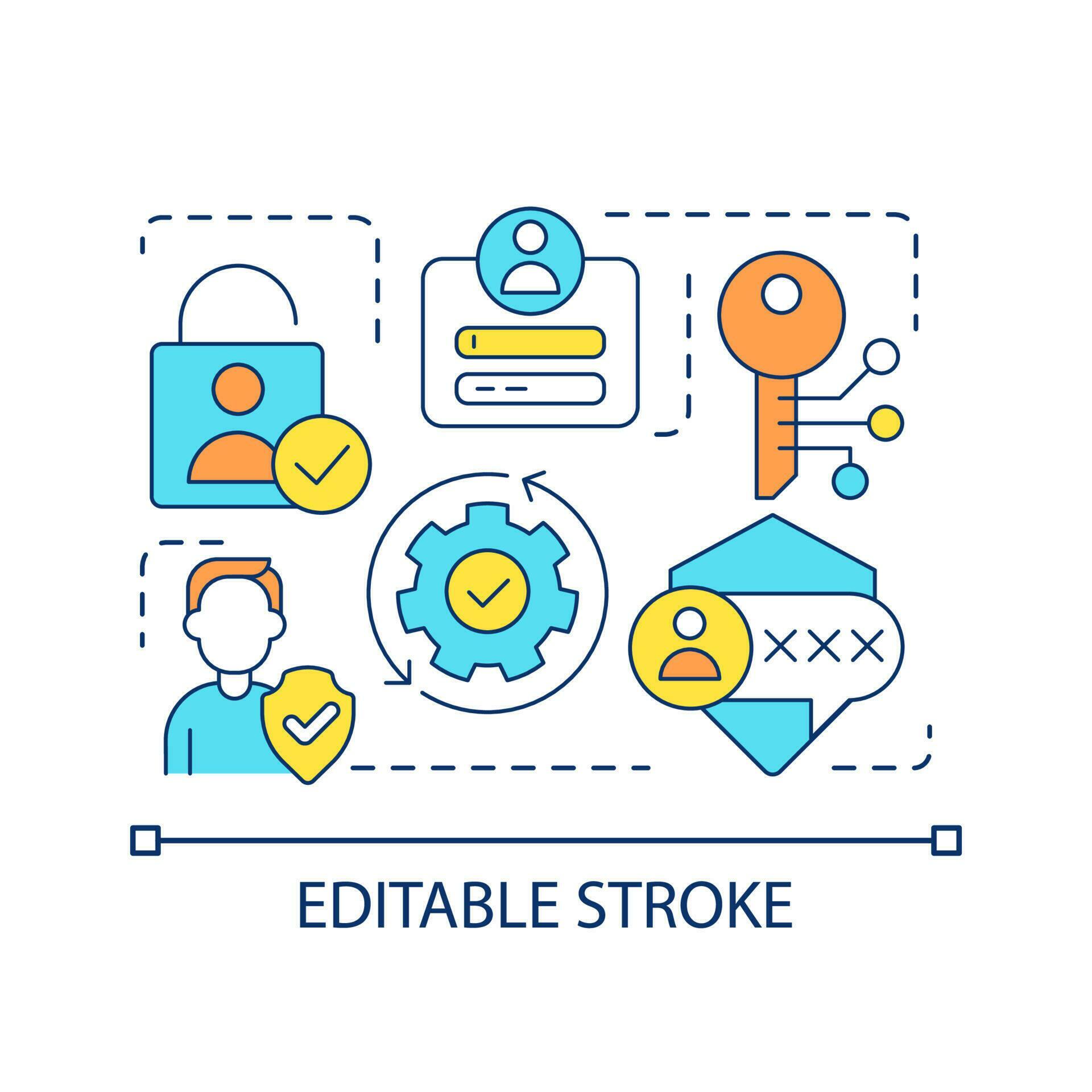 Secure Authentication Concept Icon Protected Access Reliable Login