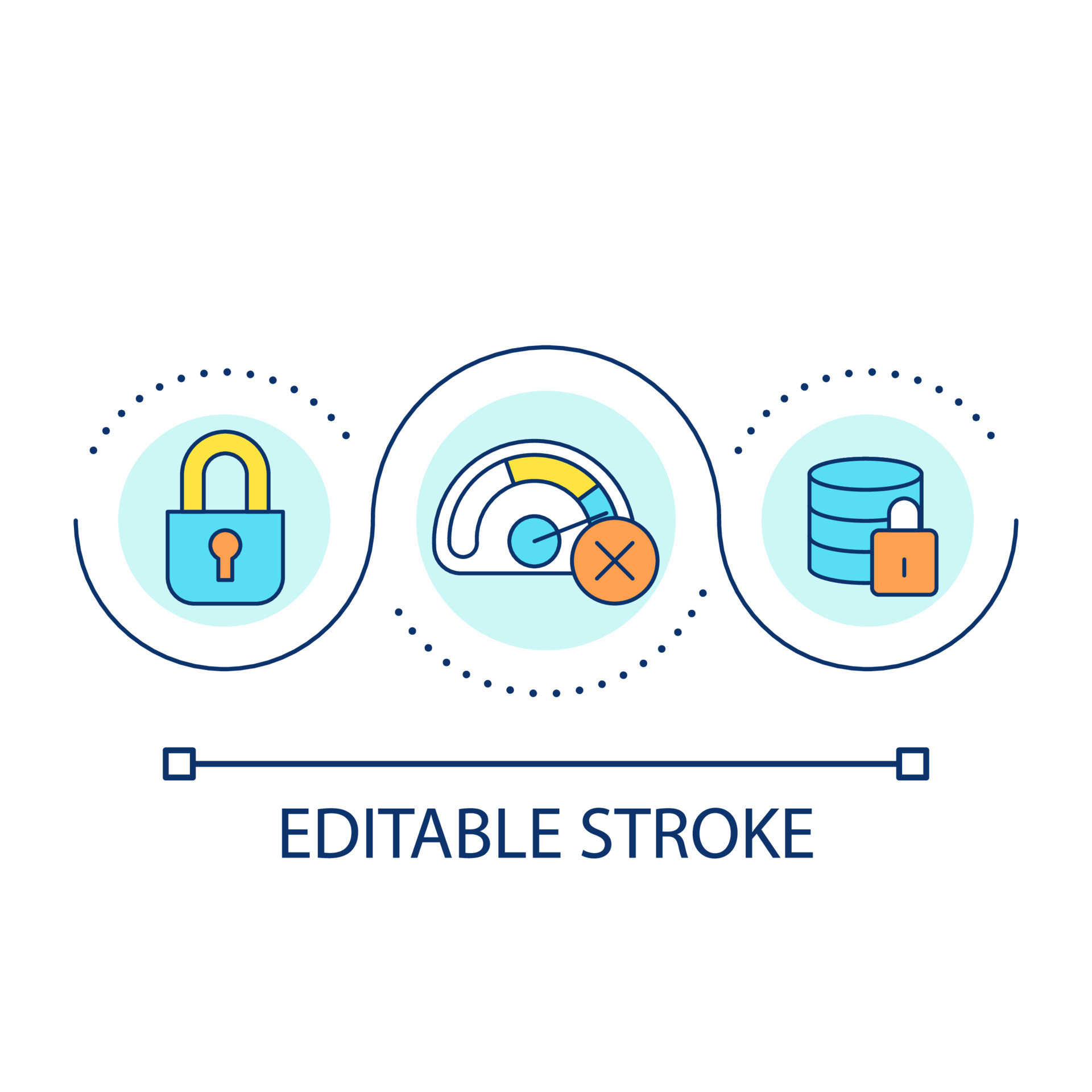 Database Management Loop Concept Icon Blocked Access Overload Data Storage Information