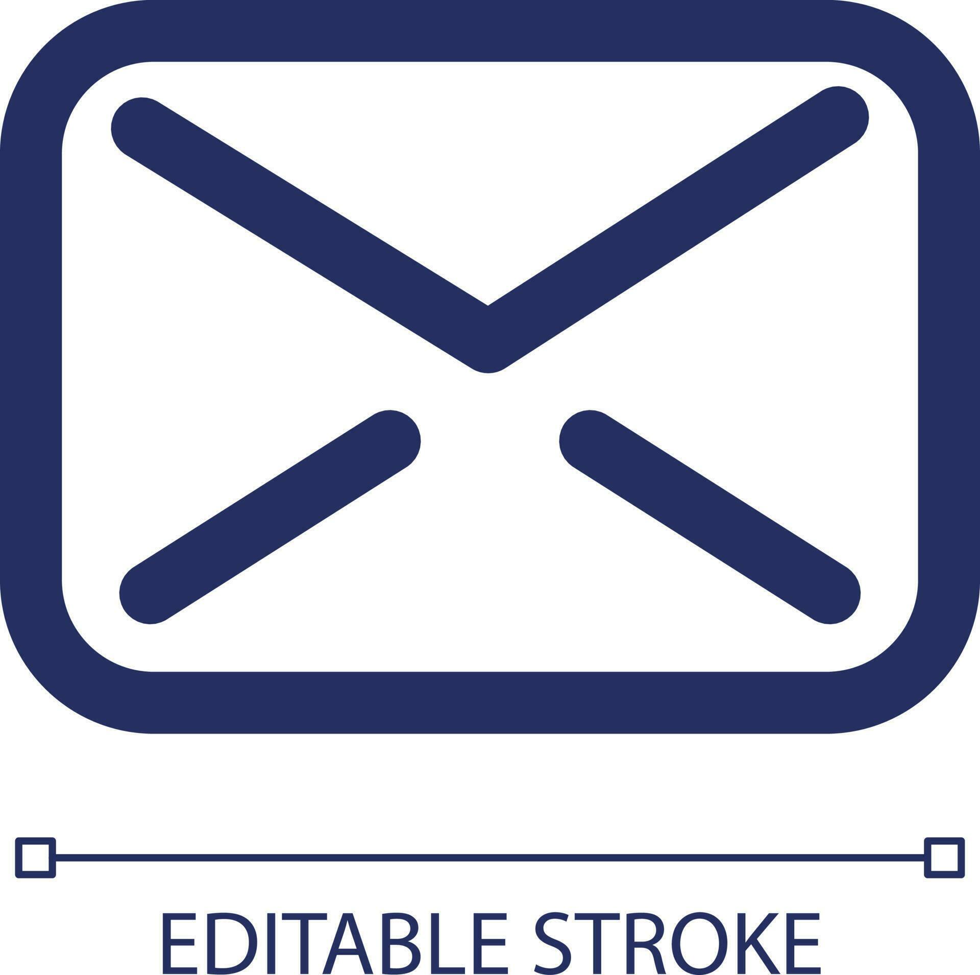 Letter linear ui icon. Send and receive envelope. Digital ...