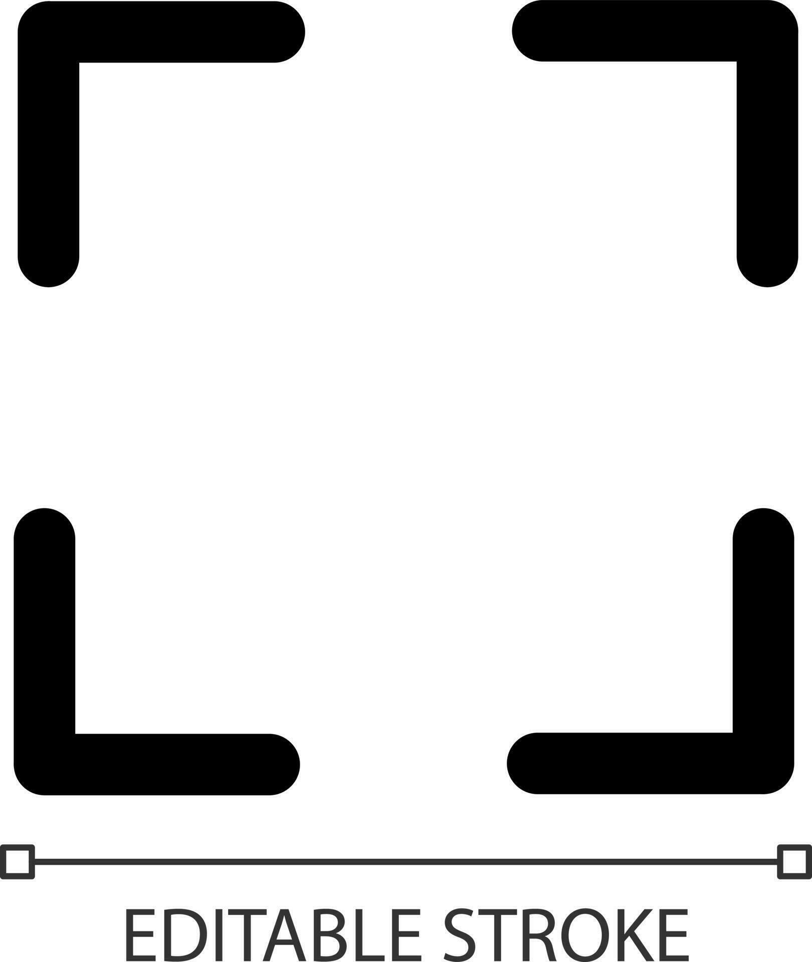 Full screen mode white linear ui icon. Extend and enlarge. Media player control. GUI, UX design ...