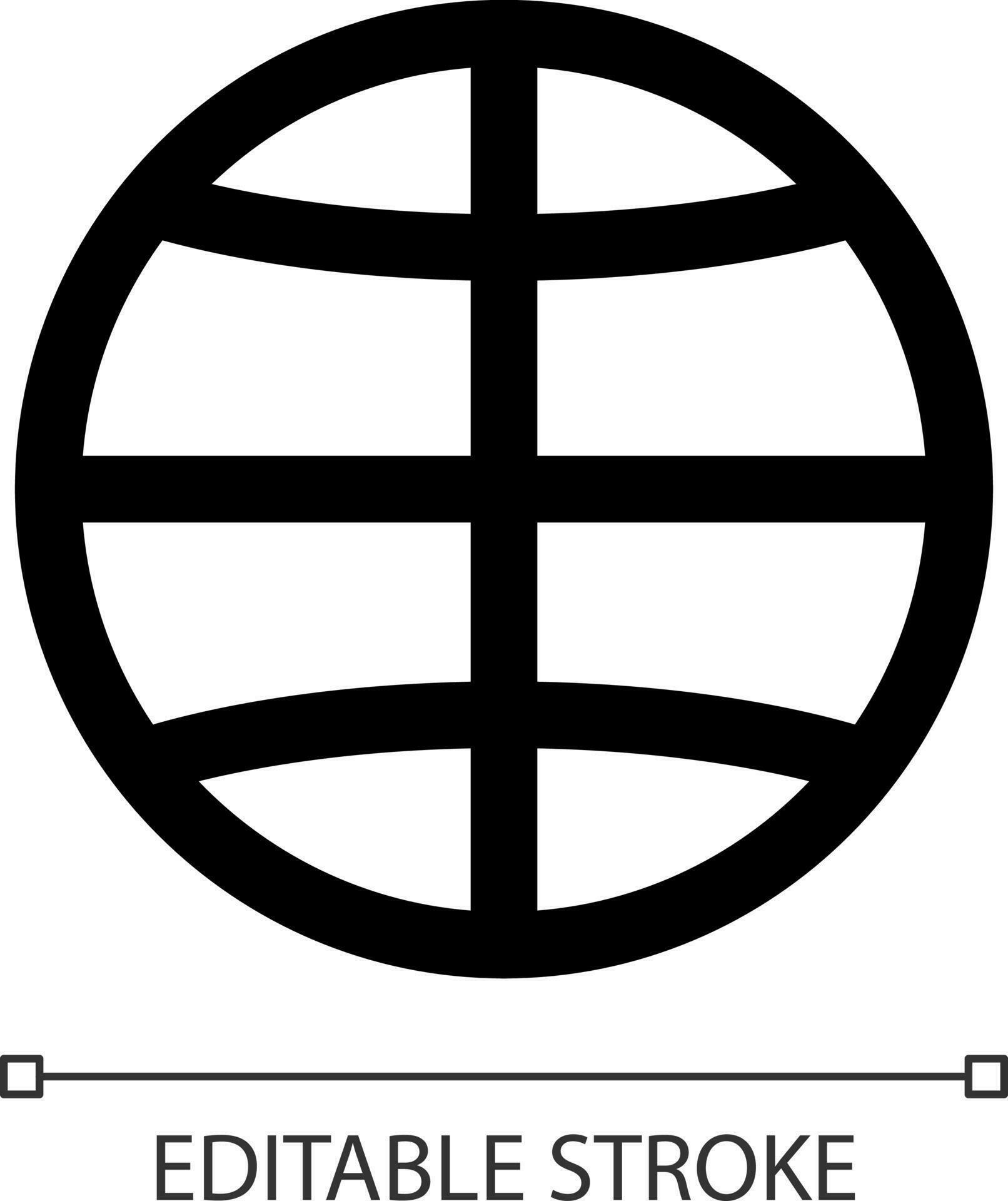 Globe white linear ui icon. International and global. Internet and global network sign. GUI, UX ...