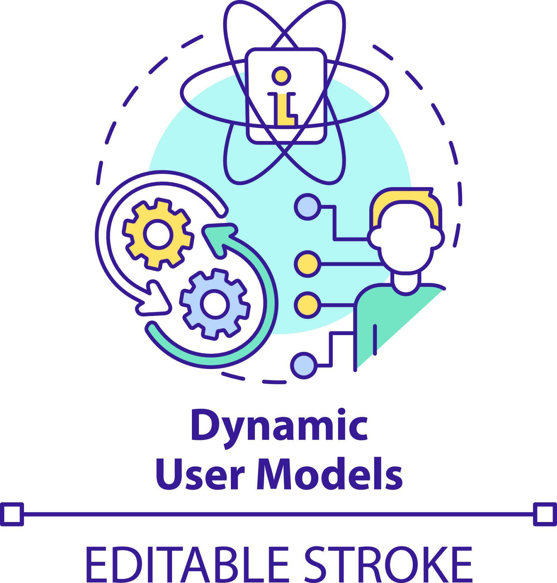 Dynamic User Models Concept Icon Human Computer Interaction Abstract