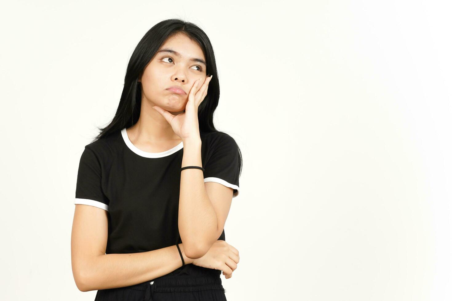 Boring Gesture Of Beautiful Asian Woman Isolated On White Background ...