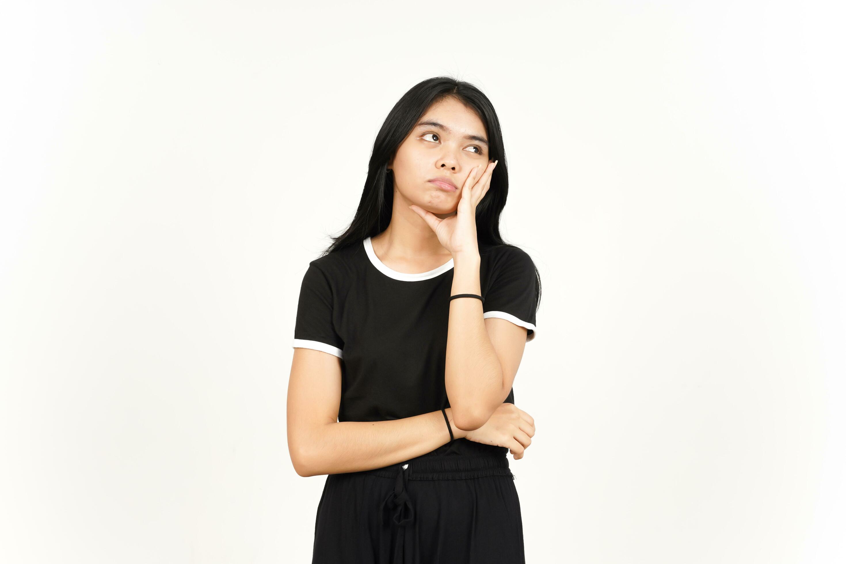 Boring Gesture Of Beautiful Asian Woman Isolated On White Background ...