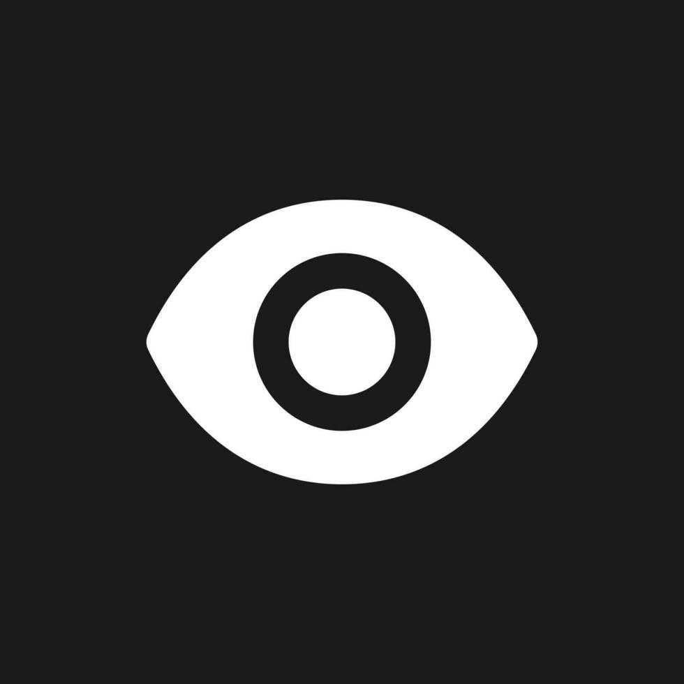 Seen Dark Mode Glyph Ui Icon Recently Viewed Wide Opened Eye Reading User Interface Design