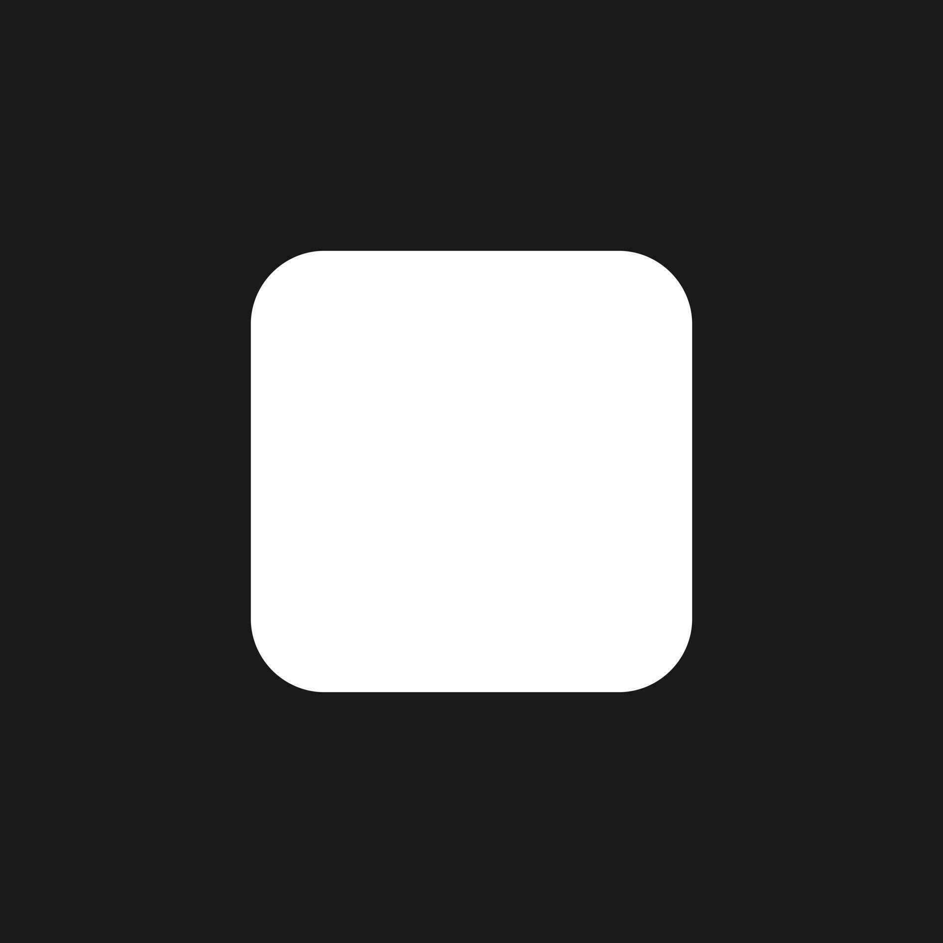 Stop button dark mode glyph ui icon. Music player bar. Playing multimedia. User interface design ...