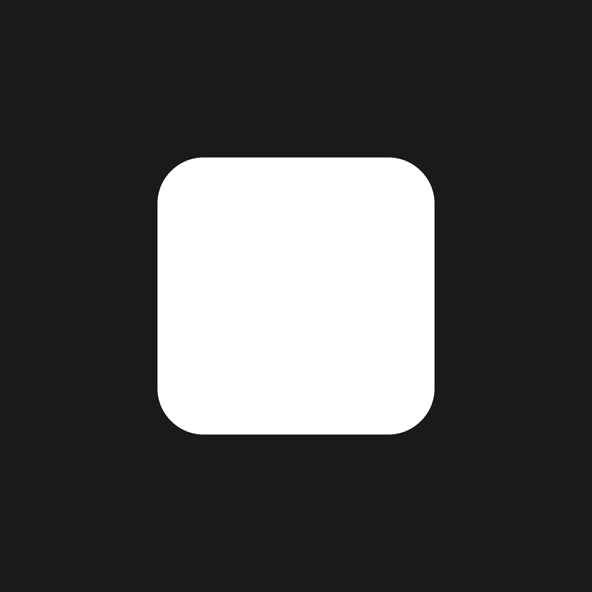 Stop button dark mode glyph ui icon. Music player bar. Playing multimedia. User interface design ...