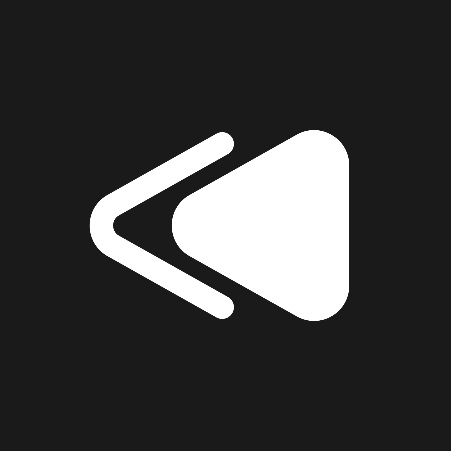 Fast Reverse Button Dark Mode Glyph Ui Icon Music Player Playing Video User Interface Design