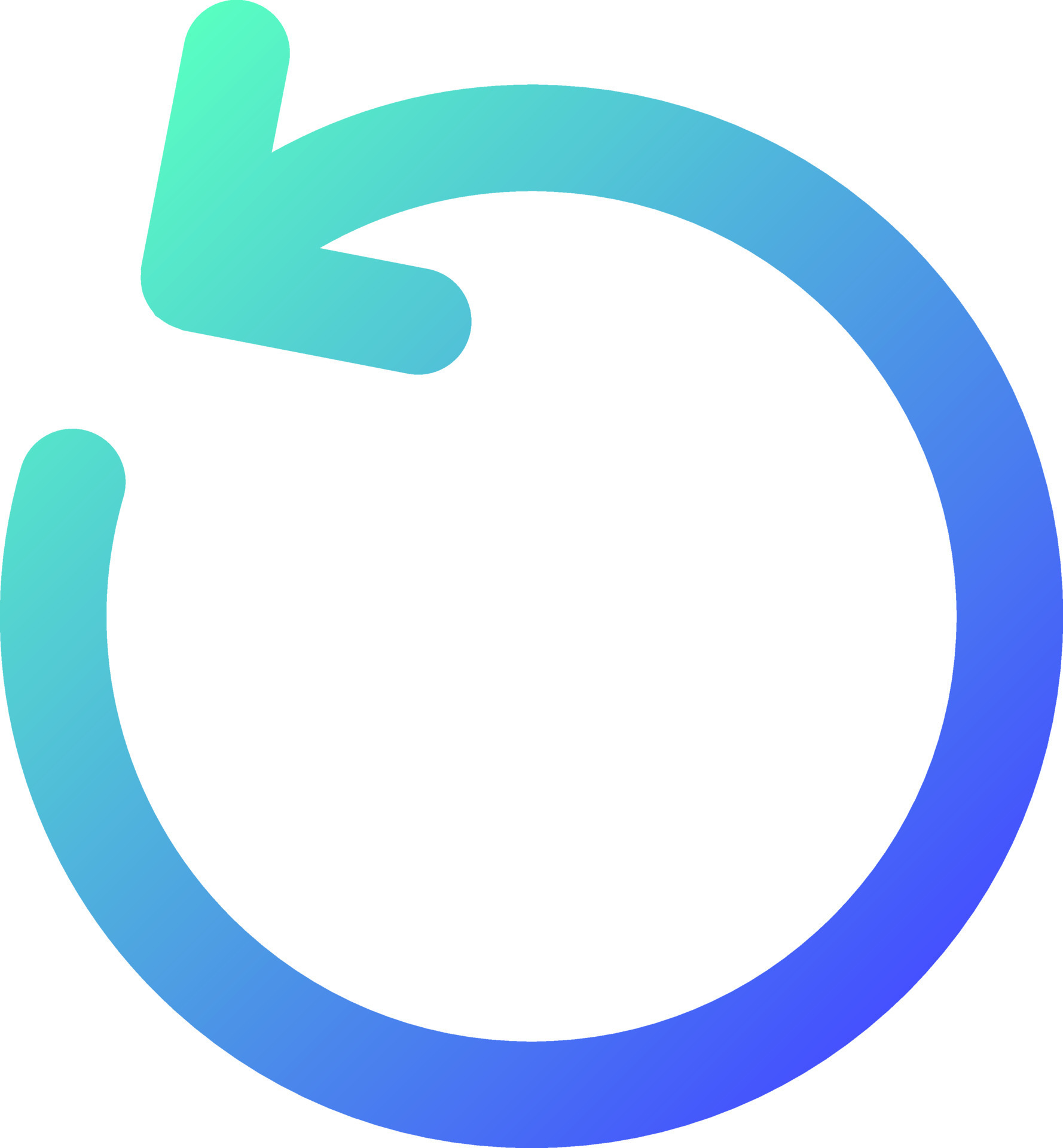 Turn Pixel Perfect Gradient Linear Ui Icon Refresh Page Rotating Arrow Counter Clockwise