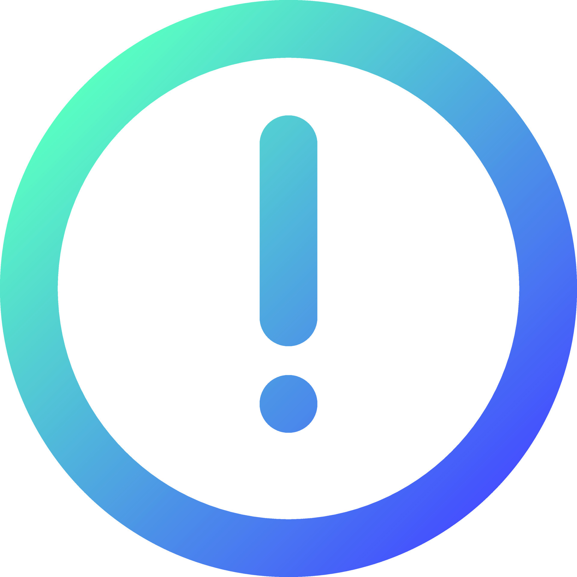 Circular Shaped Exclamation Mark Pixel Perfect Gradient Linear Ui Icon