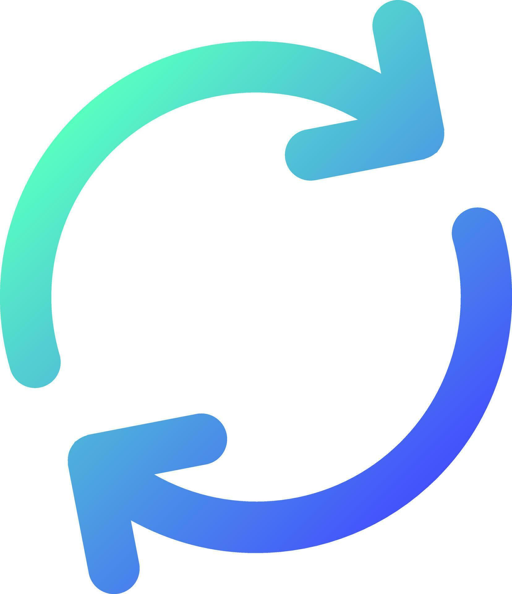 Synchronization Pixel Perfect Gradient Linear Ui Icon Rotating Arrows