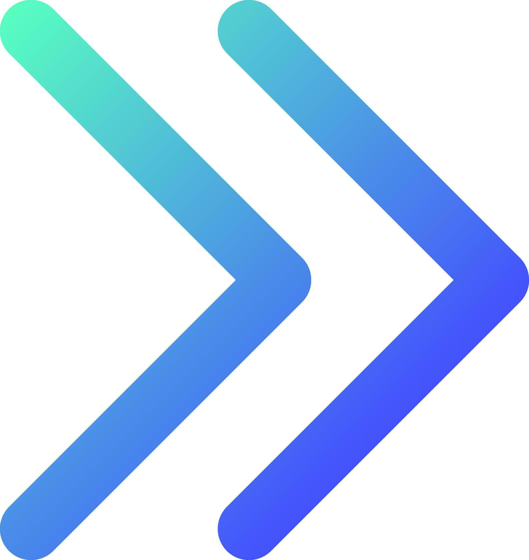 Right Double Arrow Pixel Perfect Gradient Linear Ui Icon Guillemets