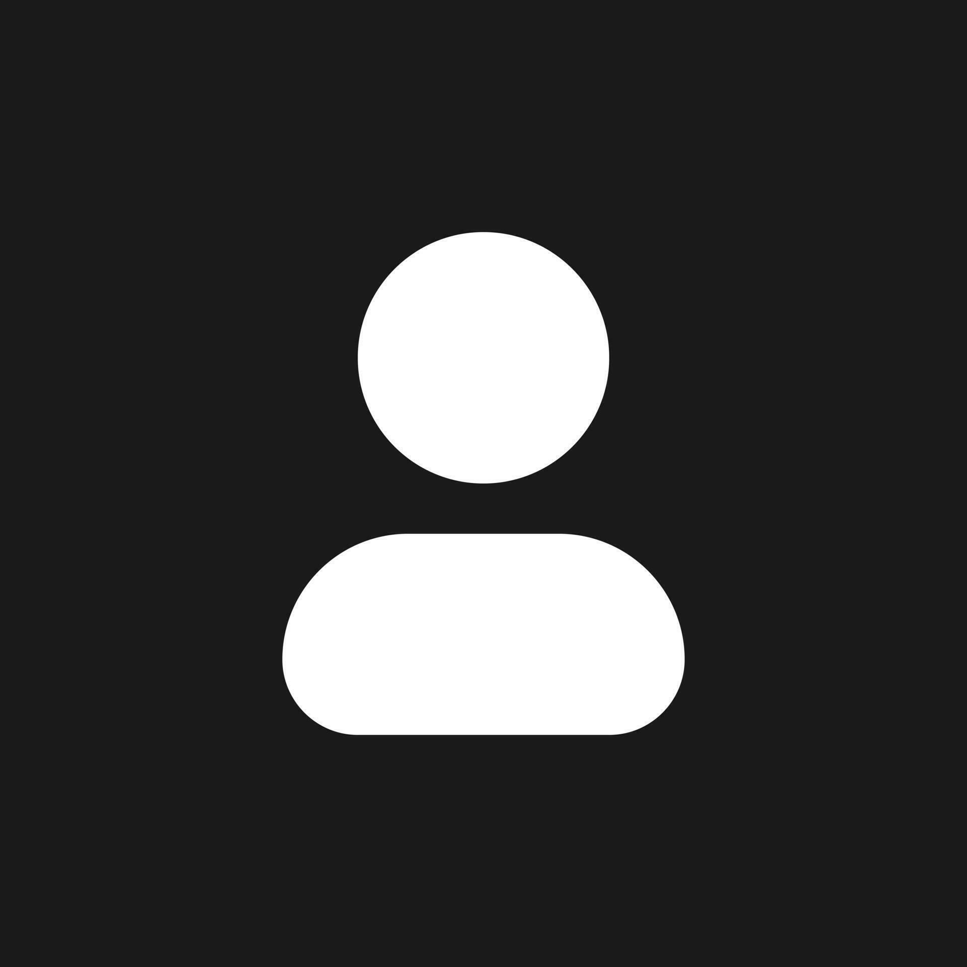 Contact dark mode glyph ui icon. Address book. Profile page. User interface design. White ...