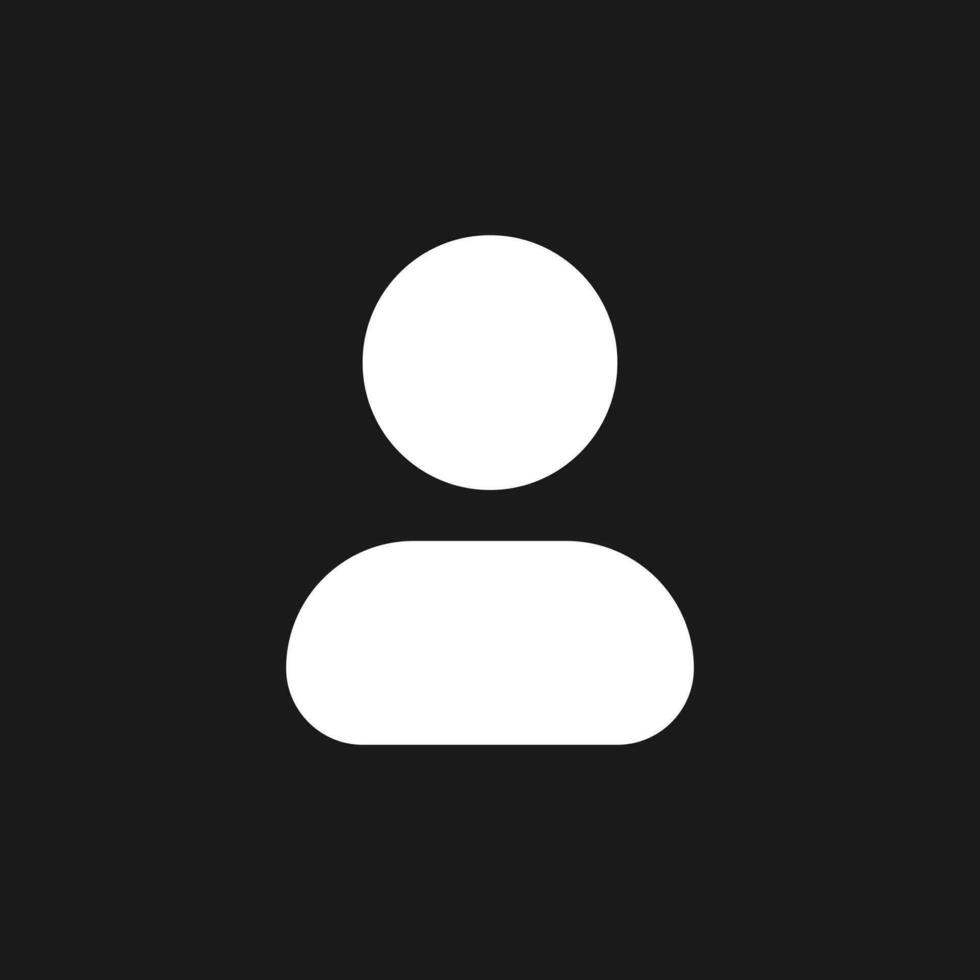 Contact Dark Mode Glyph Ui Icon Address Book Profile Page User Interface Design White