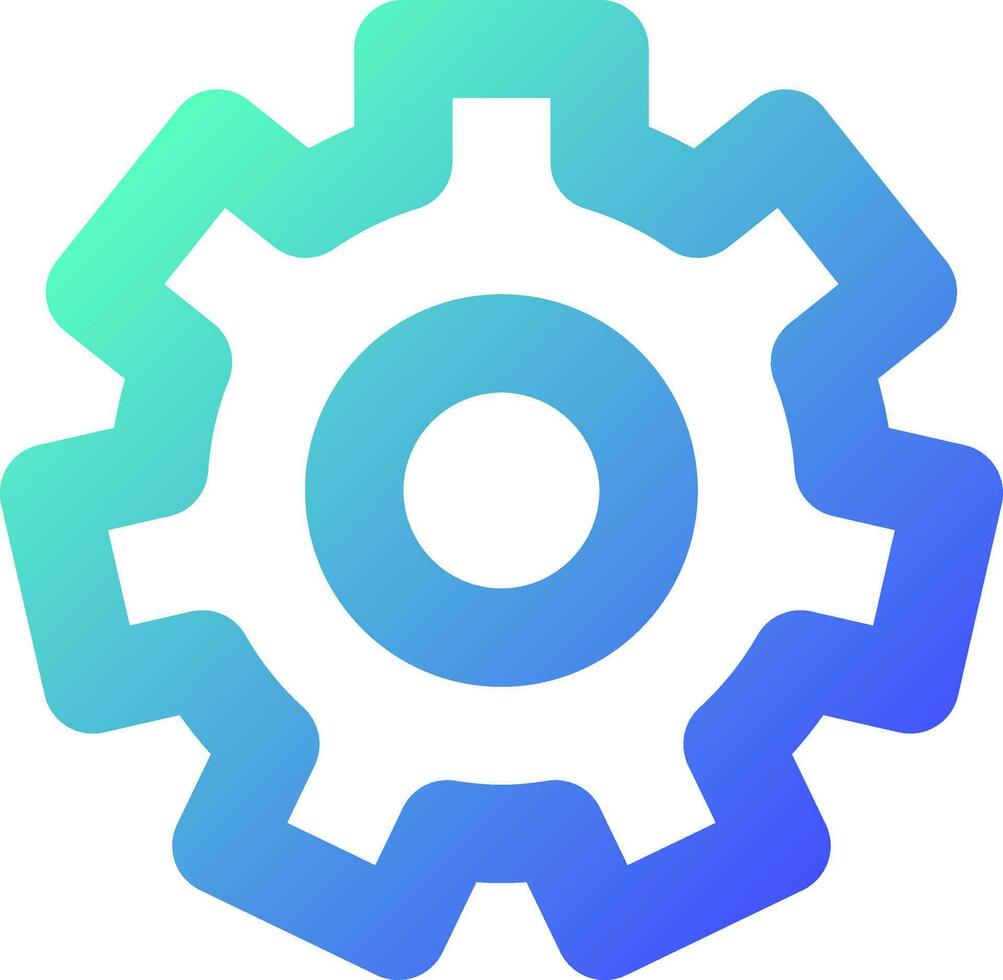Settings gear pixel perfect gradient linear ui icon. Device configuration. Developer mode. Setup ...
