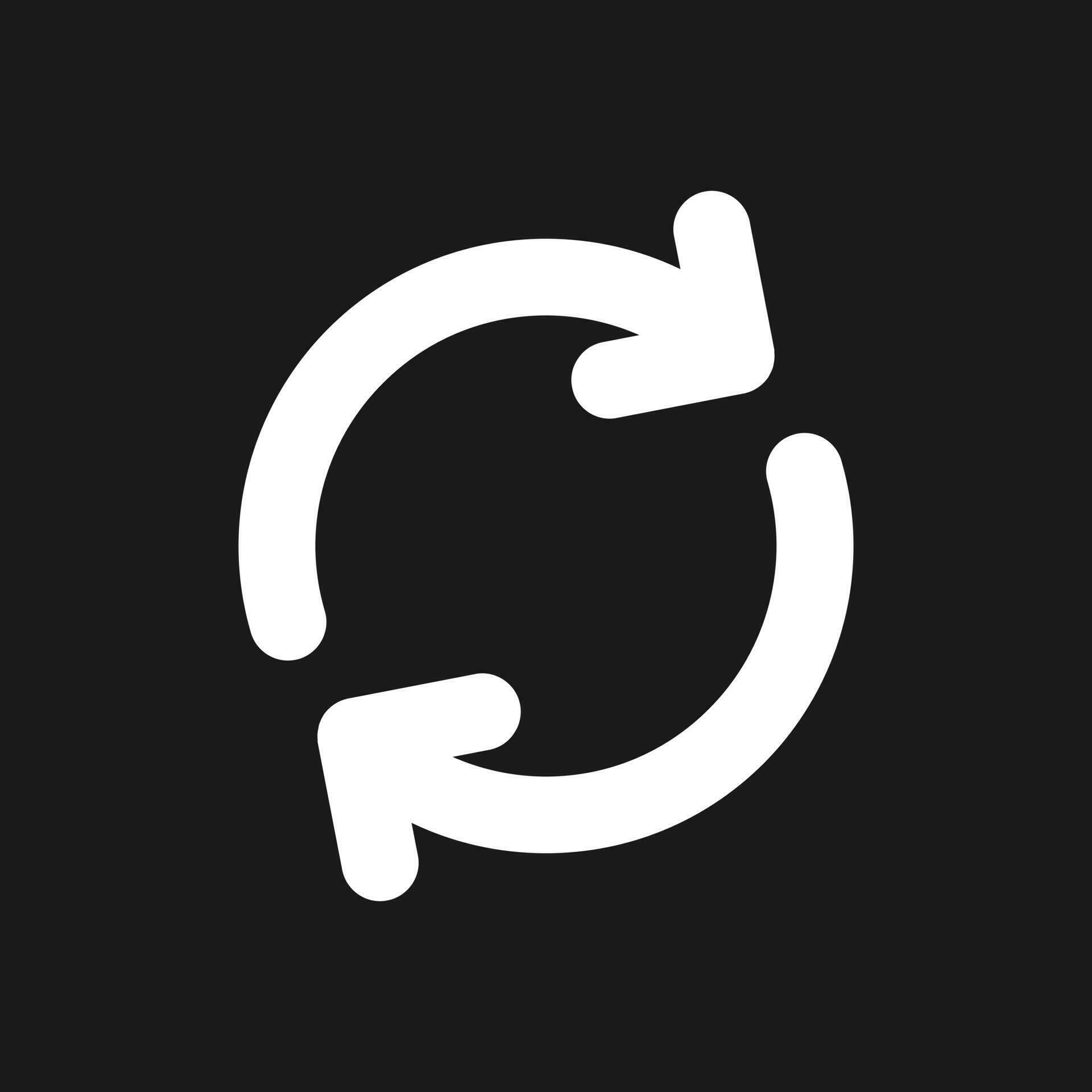 Synchronization Dark Mode Glyph Ui Icon Rotating Arrows Sync Process