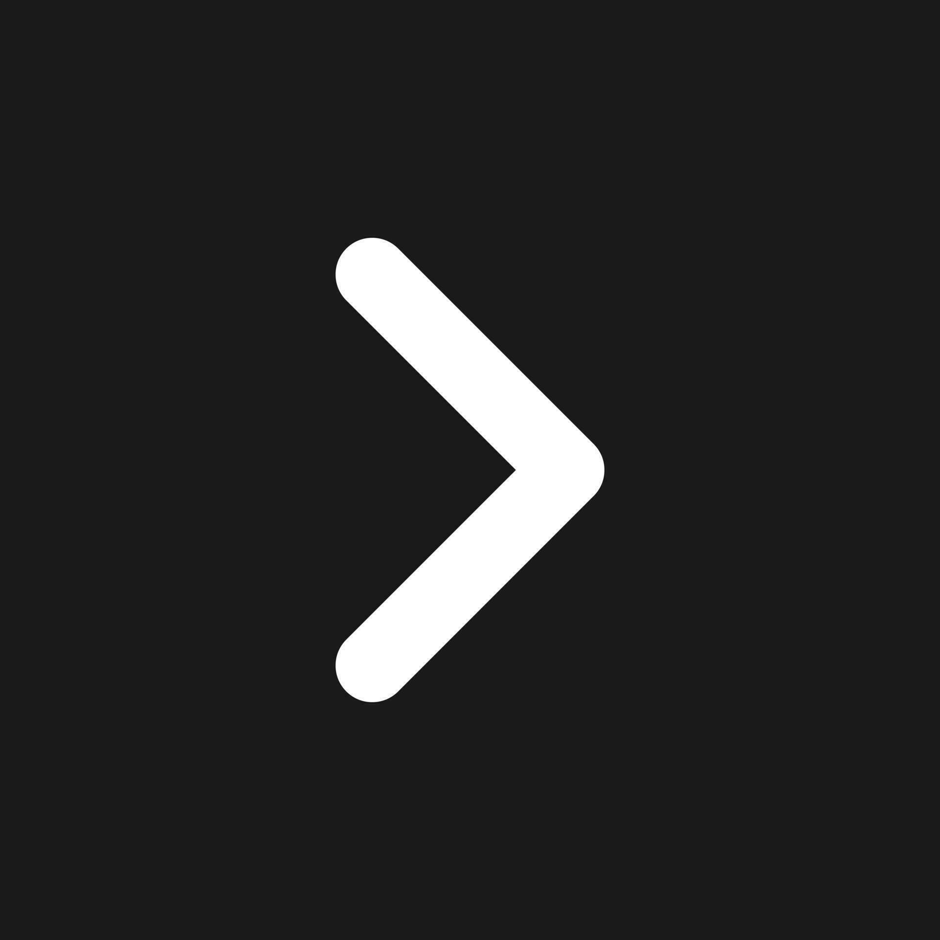 Right Arrow Dark Mode Glyph Ui Icon Navigation Direction Angle Bracket User Interface Design