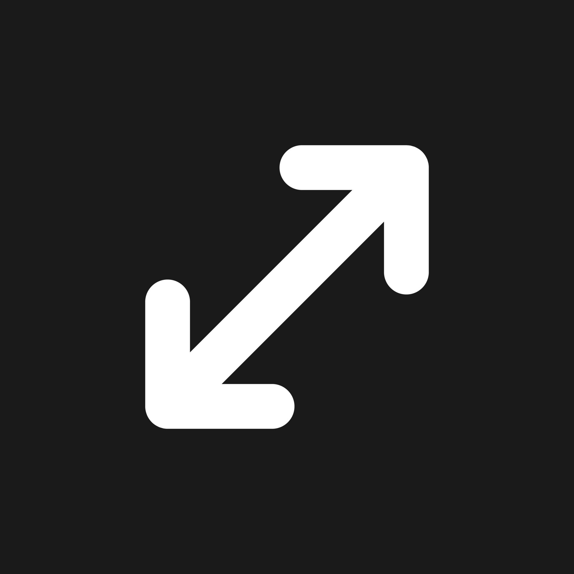 Enlarge Dark Mode Glyph Ui Icon Scaling Player Window Touch Screen User Interface Design