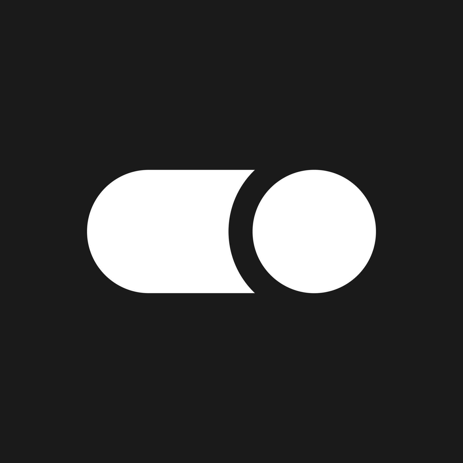 Toggle button dark mode glyph ui icon. Preferences. Switching mechanism. User interface design ...