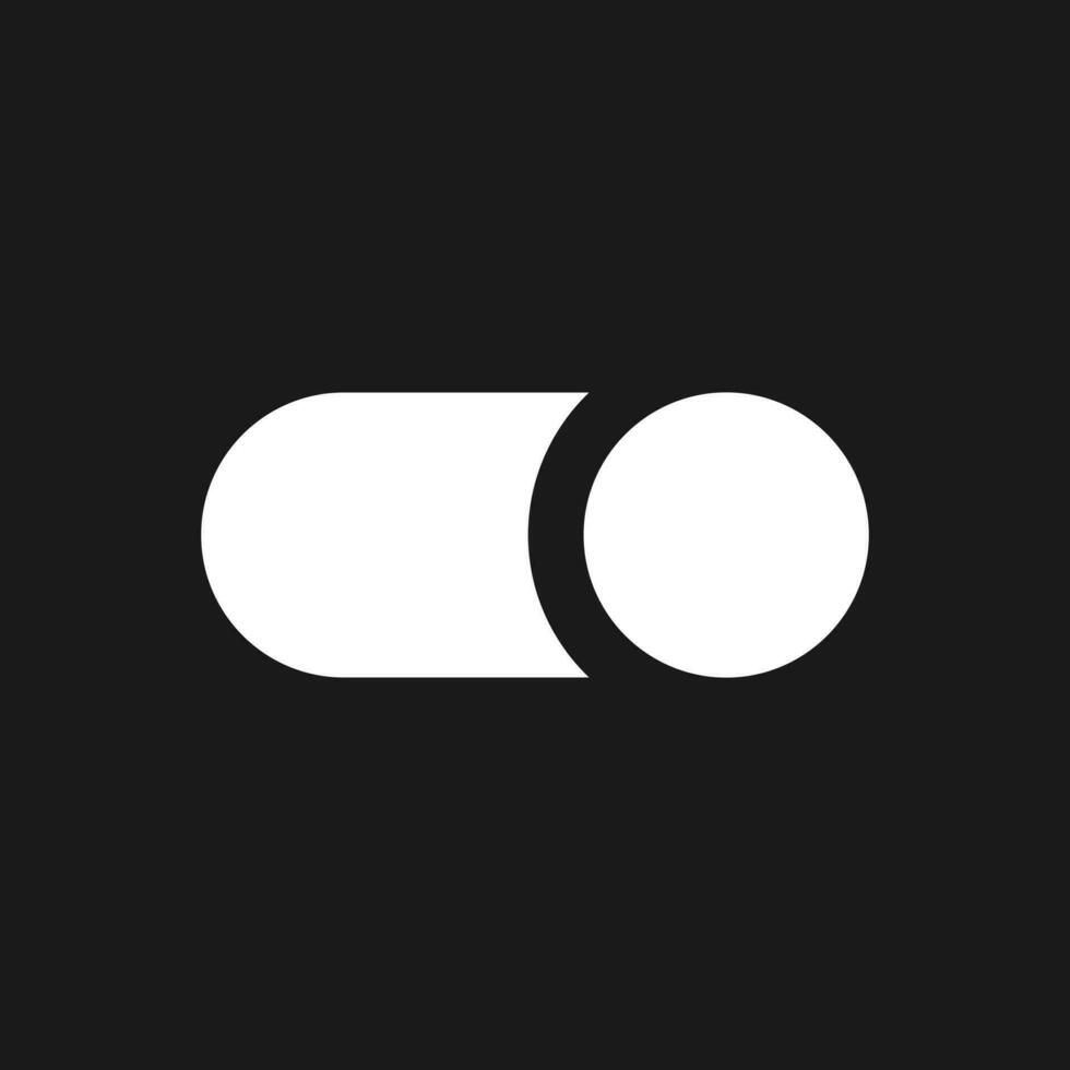 Toggle button dark mode glyph ui icon. Preferences. Switching mechanism ...