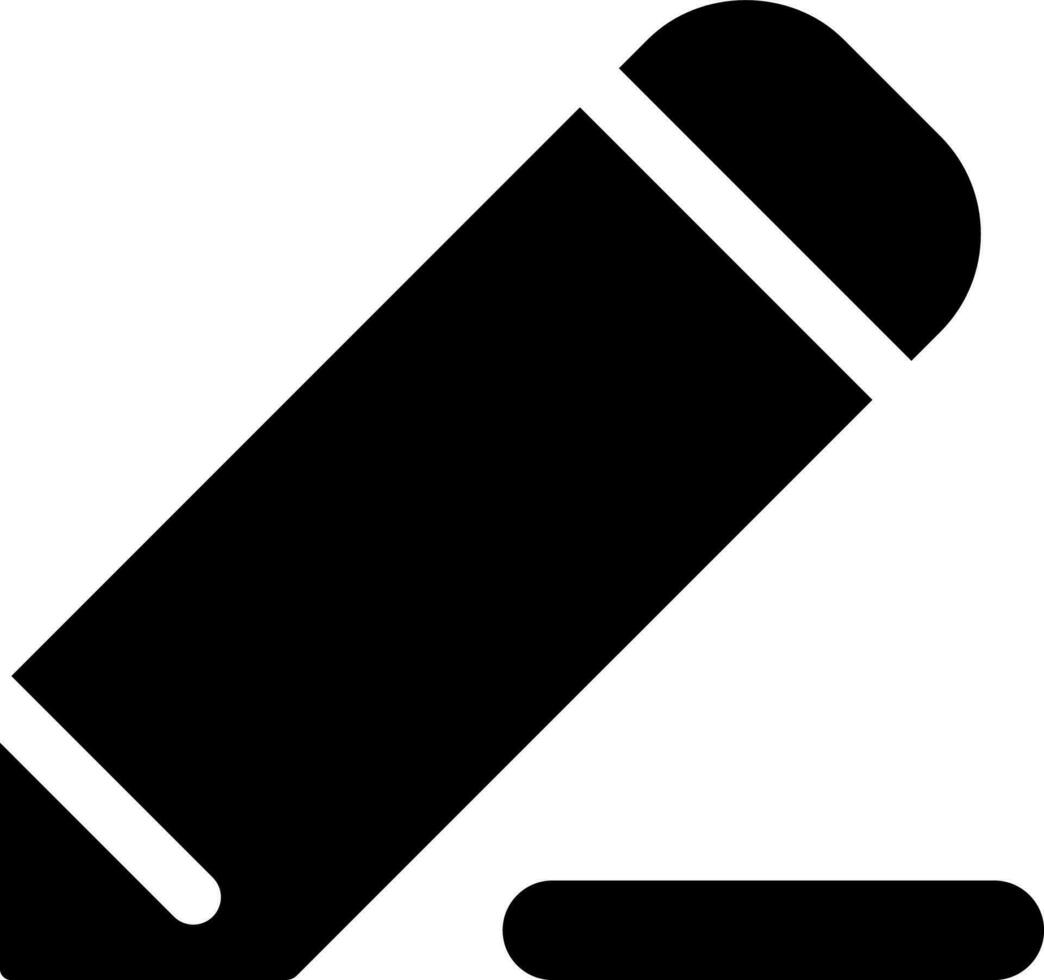 Pencil black glyph ui icon. Drawing lines. Simple filled line element. User interface design ...