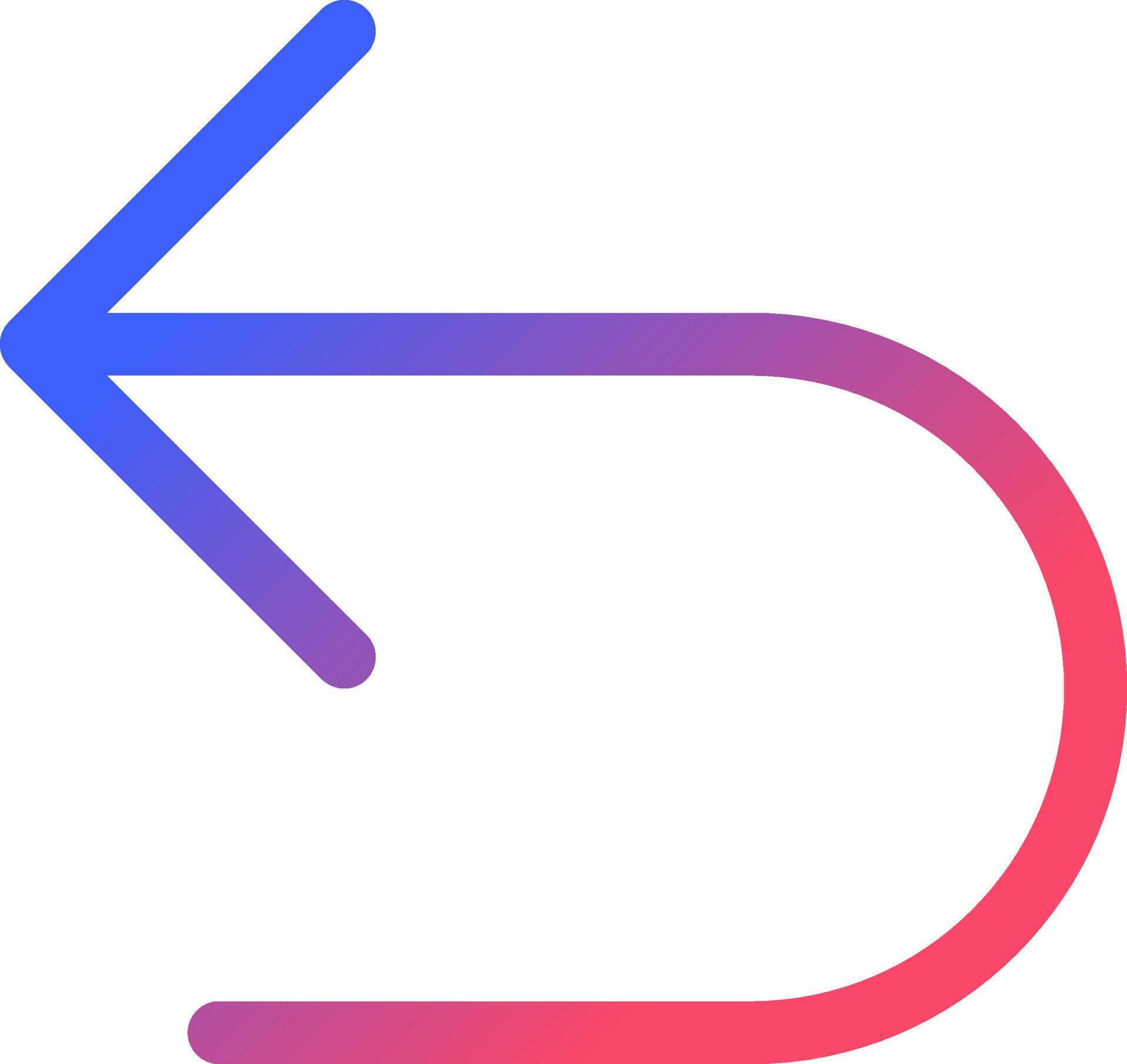 Undo Pixel Perfect Gradient Linear Ui Icon Digital Program Navigation Move To Previous Step