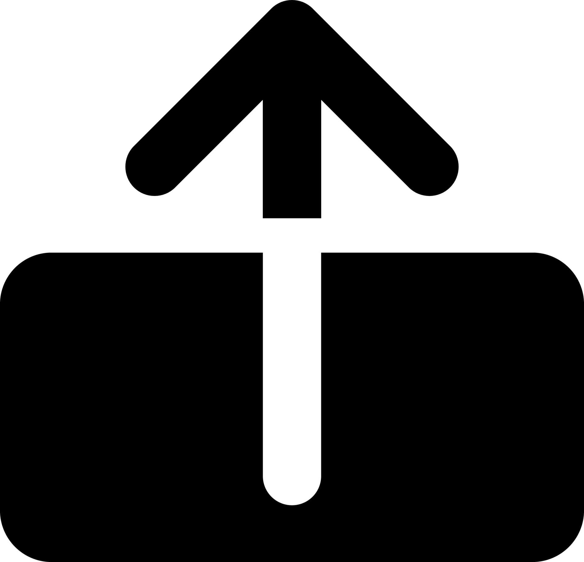 Upload file black glyph ui icon. Digital transfer. Simple filled line element. User interface ...