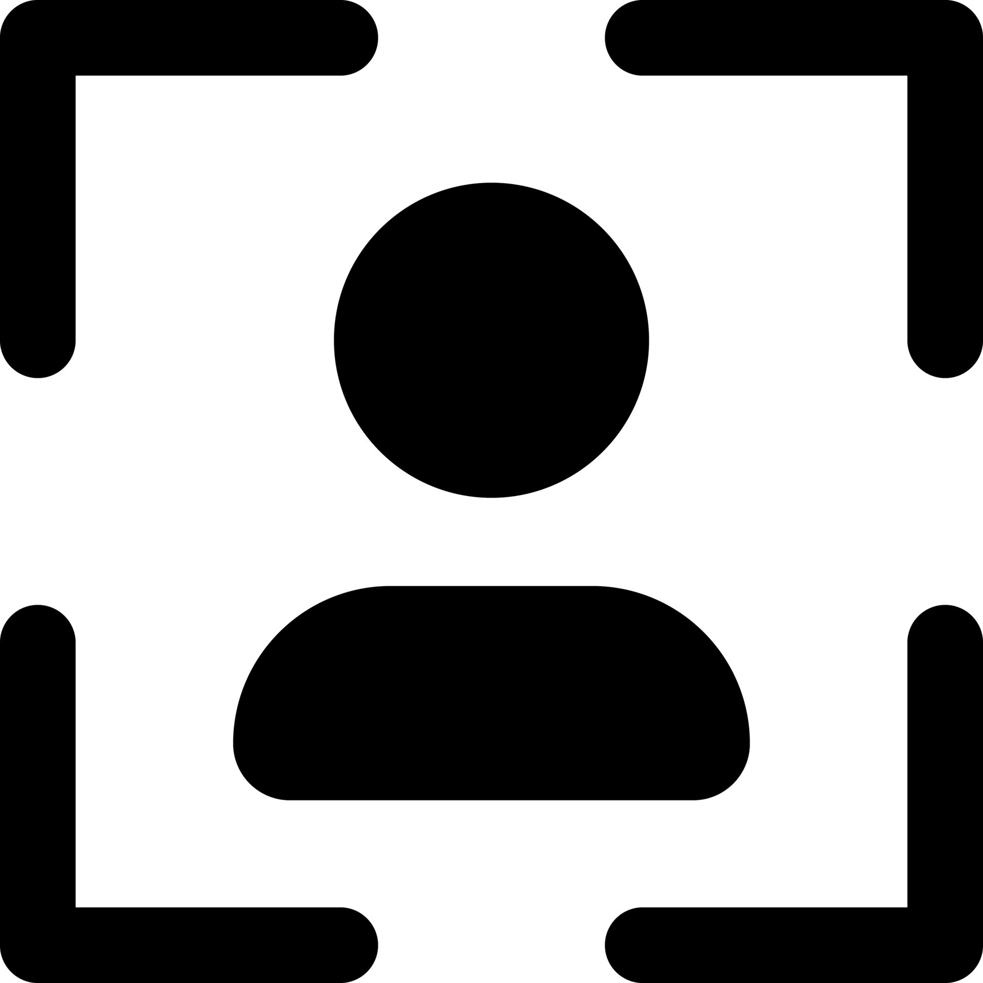 Profile image black glyph ui icon. Social media. Simple filled line element. User interface ...