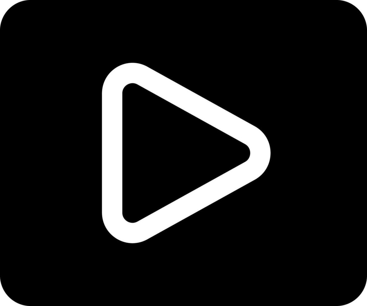 Video black glyph ui icon. Moving visual media. Simple filled line element. User interface ...