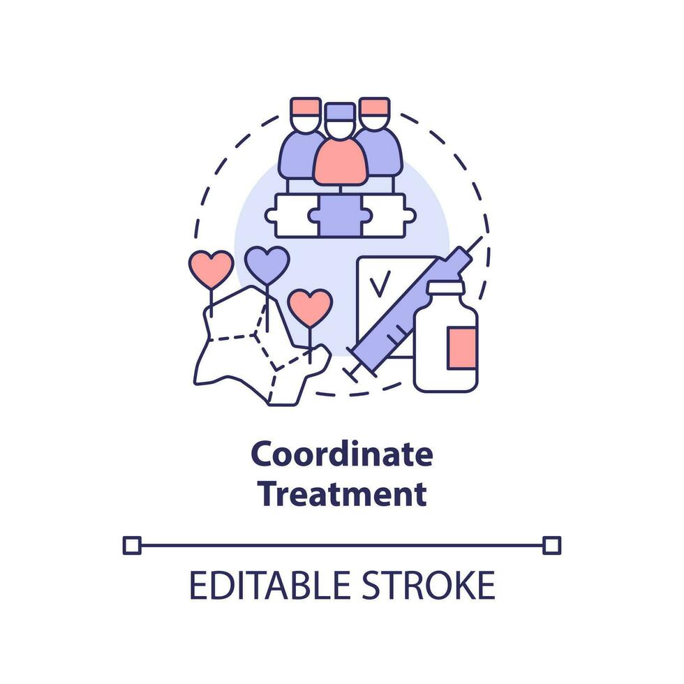 Coordinate Treatment Concept Icon Organize And Control Chronic