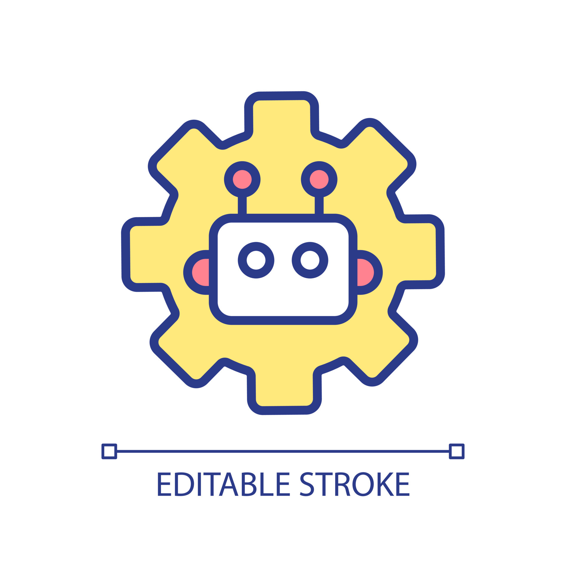 Robotized Technology Integration Rgb Color Icon Machine Learning Algorithm Settings Ai
