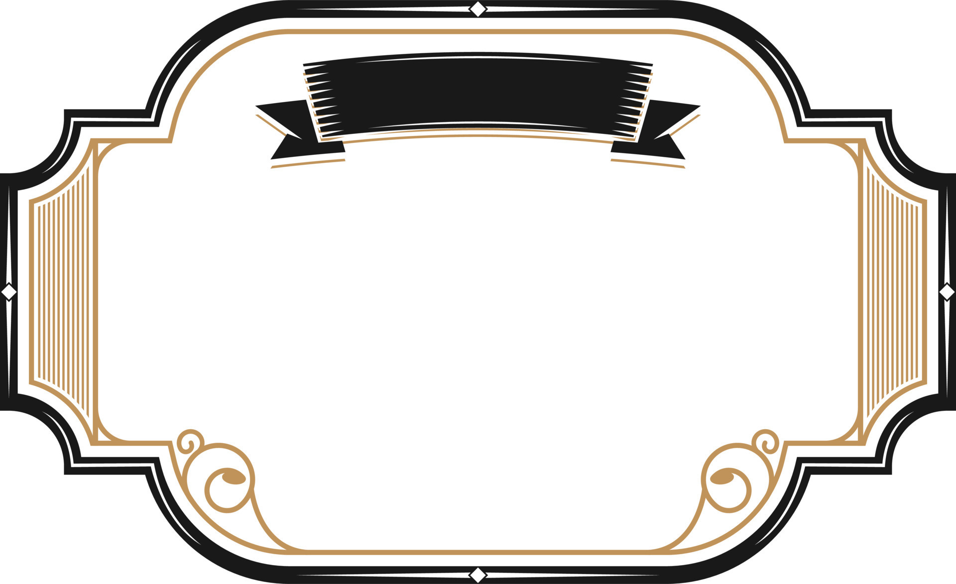 frame for text with clip. elegant frame with ribbon isolated icon ...