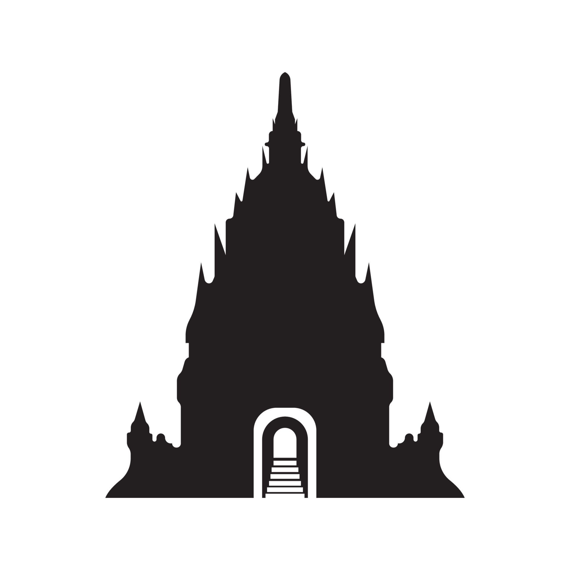 Temple Logo Vector Illustration Icon Design 23472712 Vector Art At