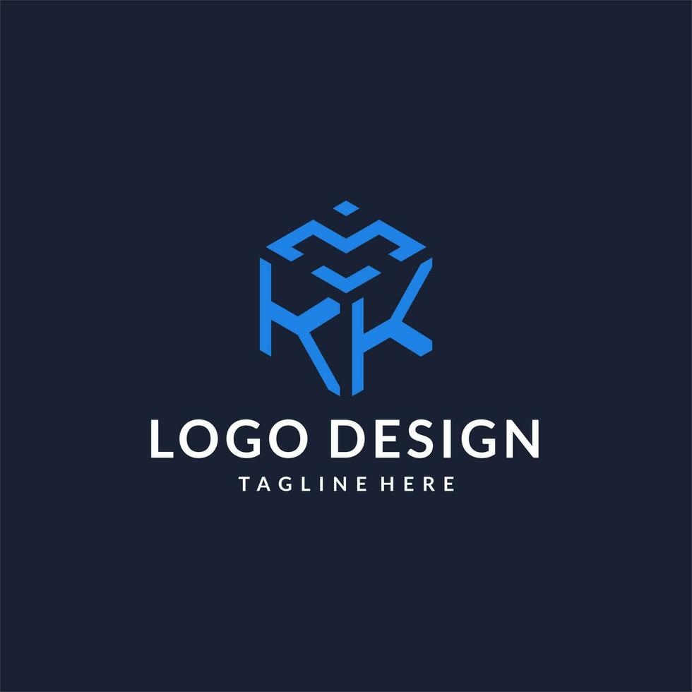 KK logo hexagon designs, best monogram initial logo with hexagonal shape design ideas 23473724 ...