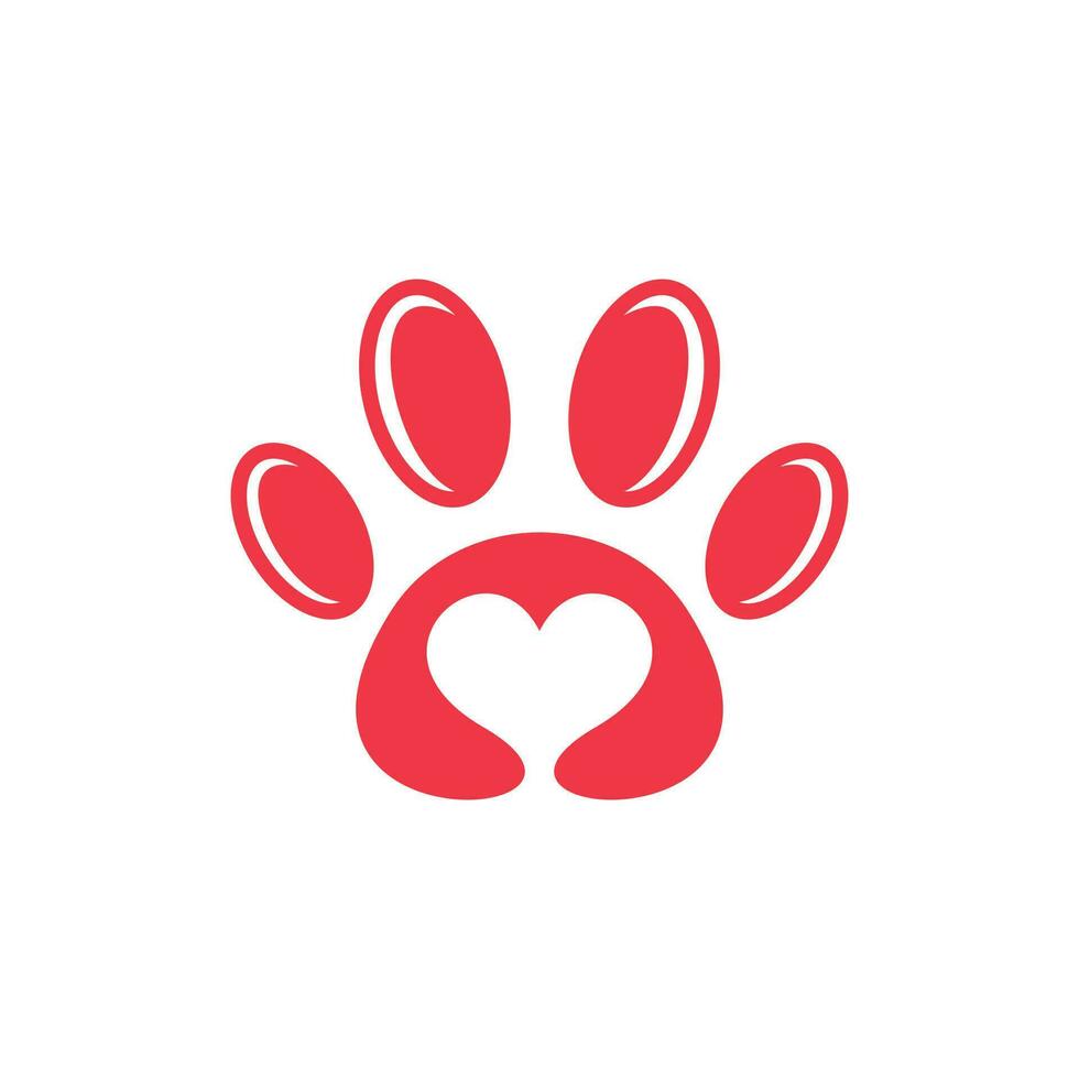 Animal paw love modern logo 23474616 Vector Art at Vecteezy