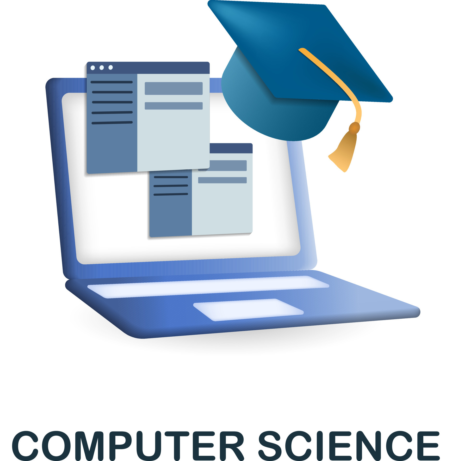 Computer Science icon. 3d illustration from data science collection ...