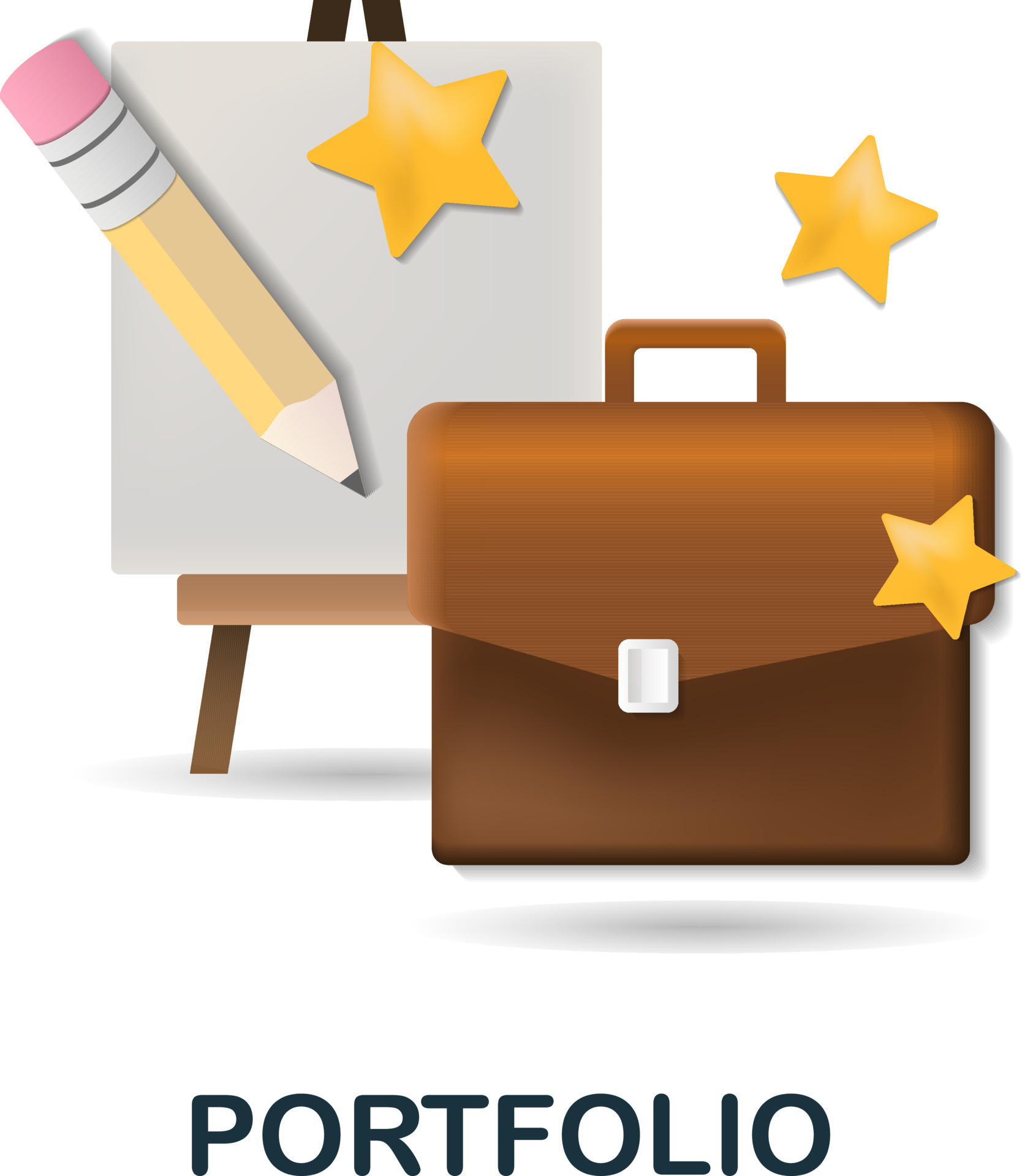 Portfolio Icon 3d Illustration From Project Development Collection