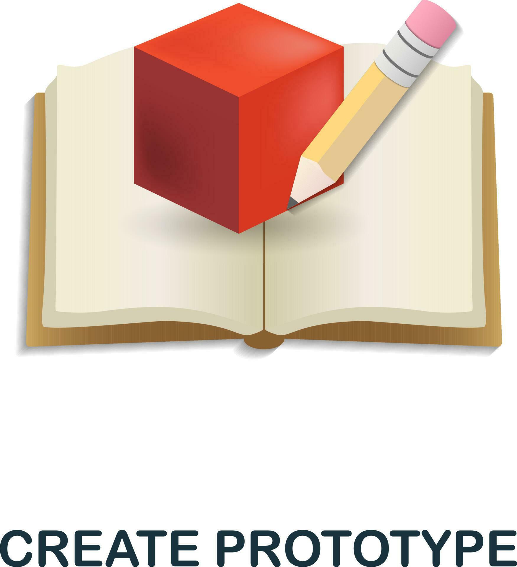 Create Prototype Icon 3d Illustration From Web Development Collection